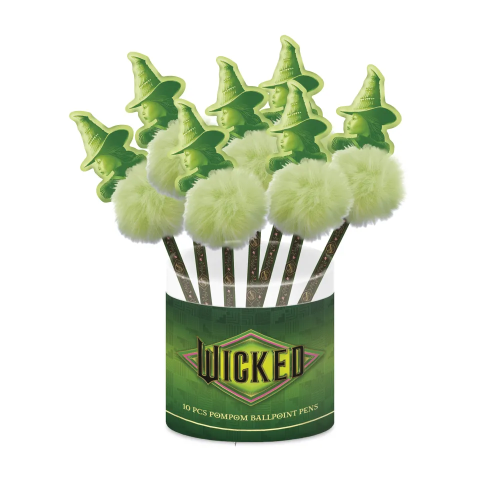 [PREORDER] WICKED - Elphaba - Box of 10 Pompom Pens – Tanuki Nerd